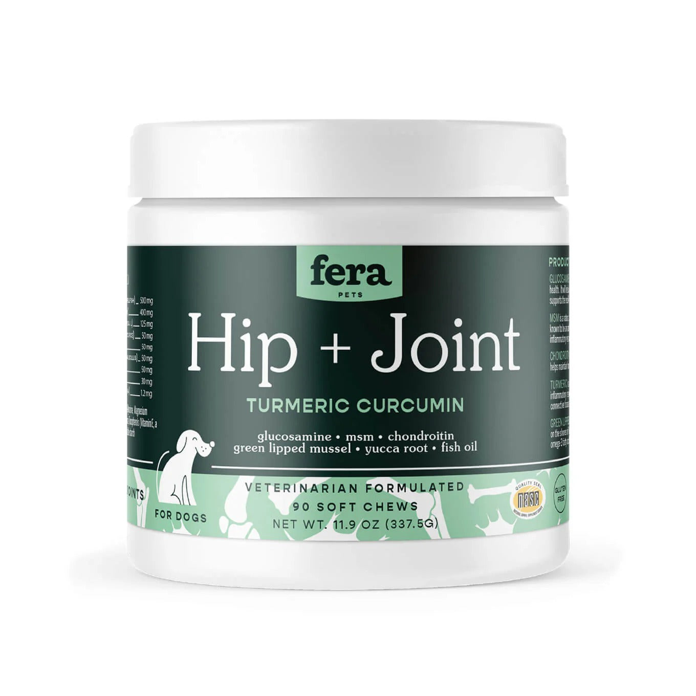 Hip + Joint Turmeric Curcumin For Dogs - 90 soft chews